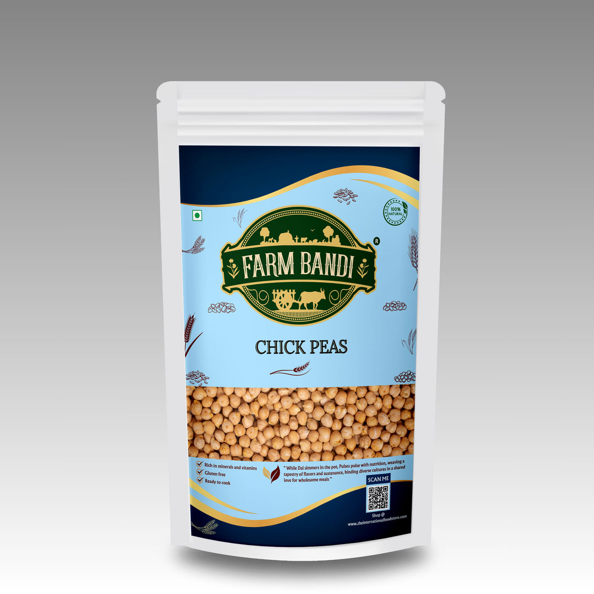 Chick Peas 2.5 Kg - Farm Bandi | The International Food Store