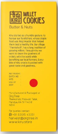 Millet Cookies Butter & Nut - Kiru | The International Food Store
