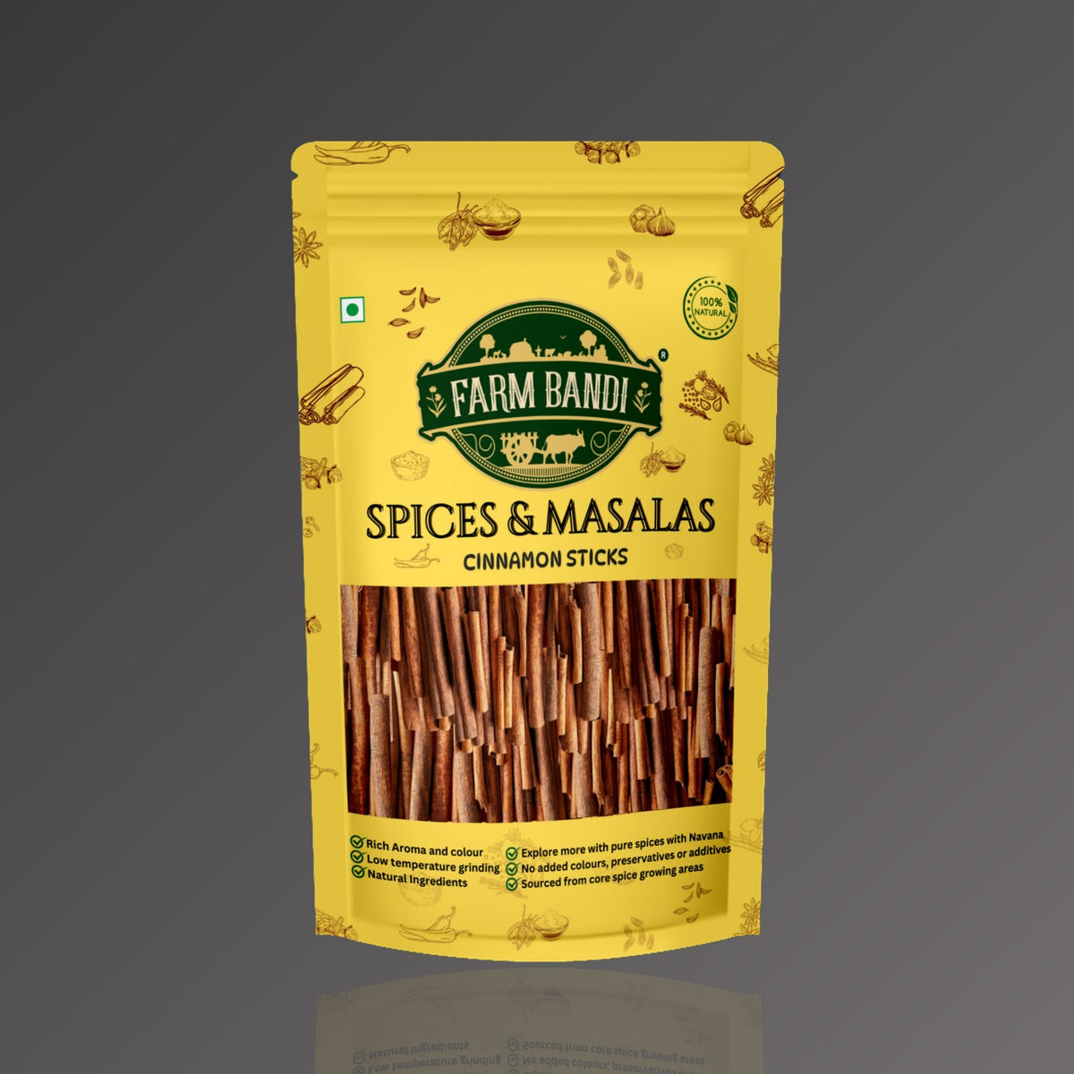 Cinnamon Sticks 100 Grams - Farm Bandi | The International Food Store