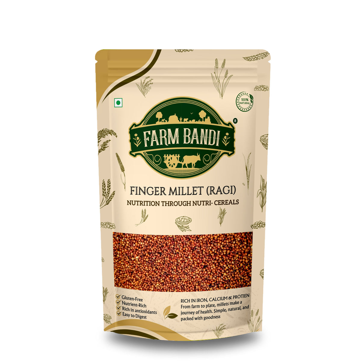 Finger Millet (Ragi) 2 Kg - Farm Bandi | The International Food Store