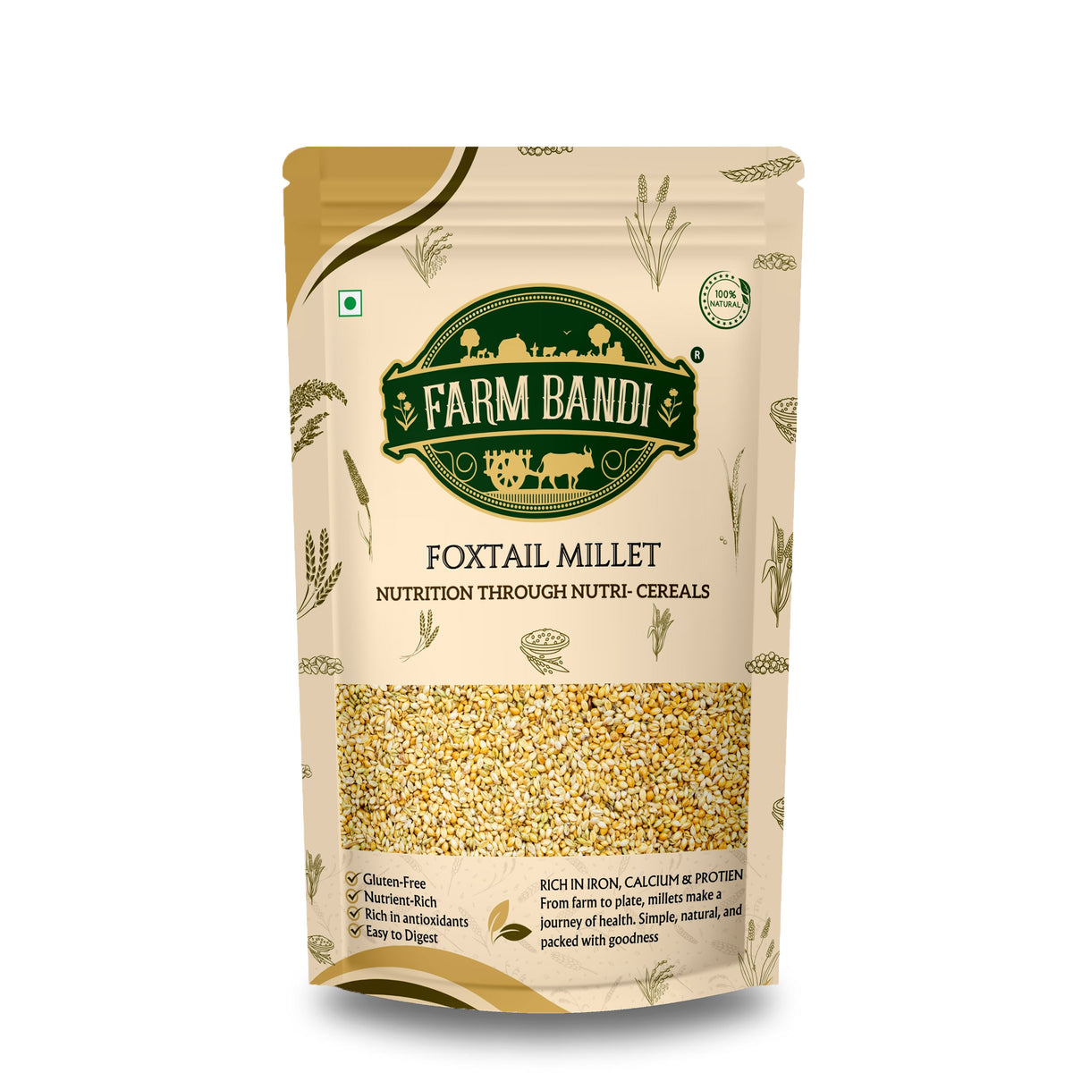 Foxtail Millet 2 Kg - Farm Bandi | The International Food Store