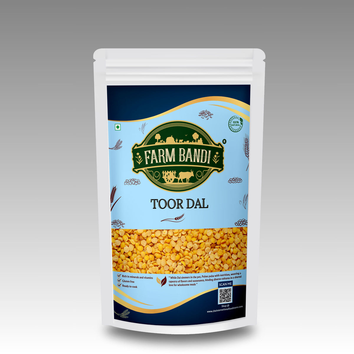 Toor Dal 2.5 Kg - Farm Bandi | The International Food Store